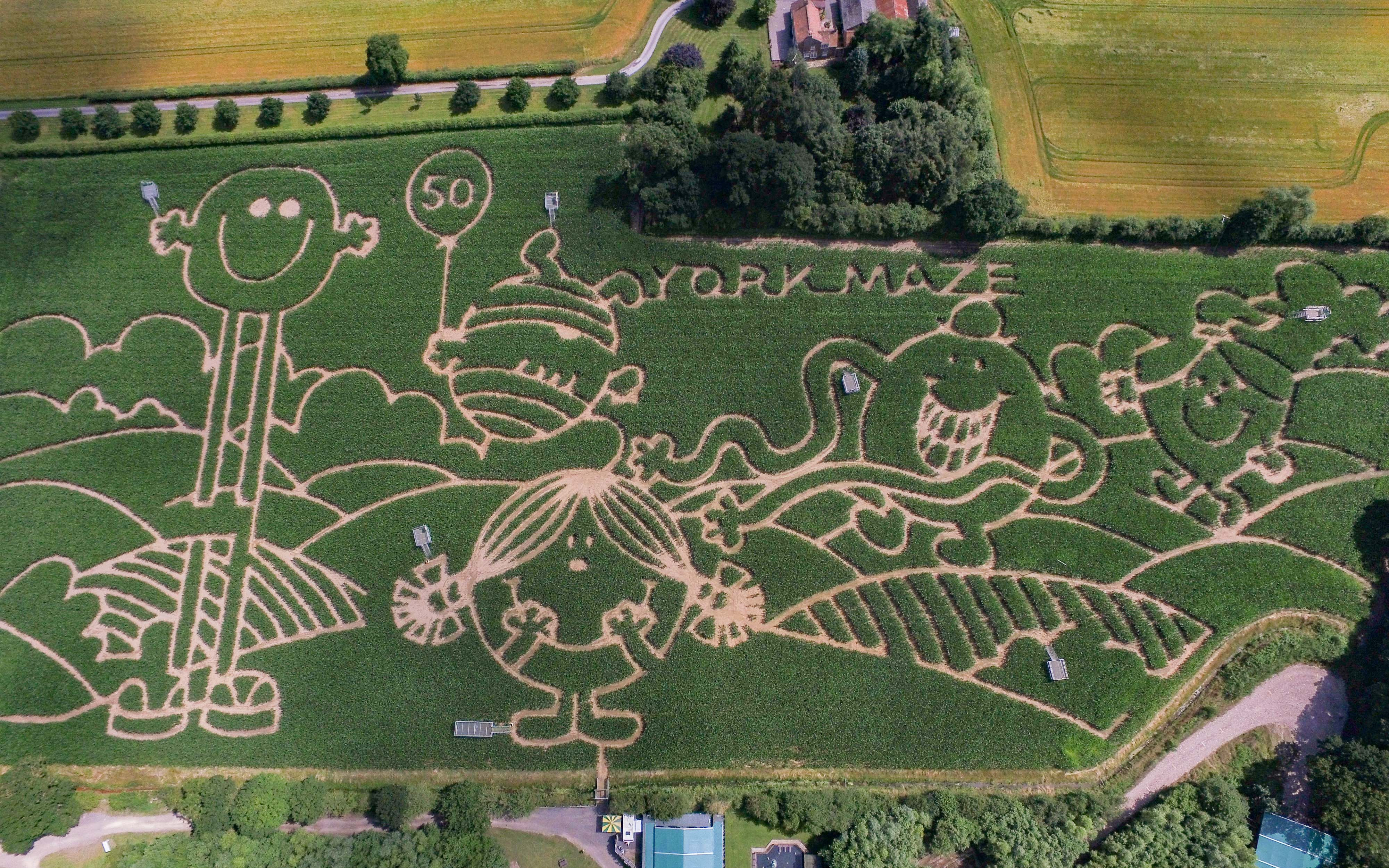 “A Mr. Men Little Miss giant maze at the York Maze”