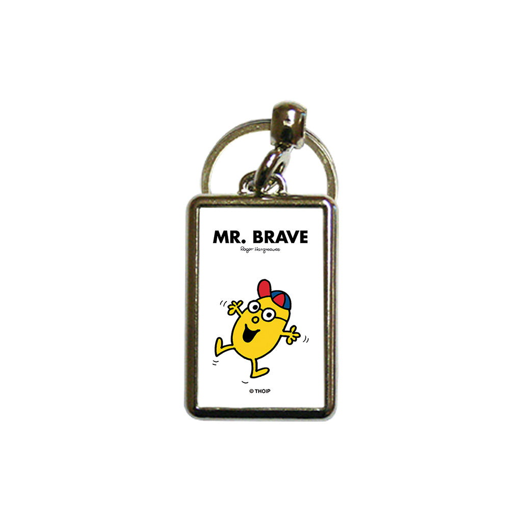 Personalised Mr Brave Metal Keyring