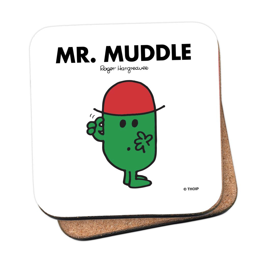 Personalised Mr Muddle Cork Coaster