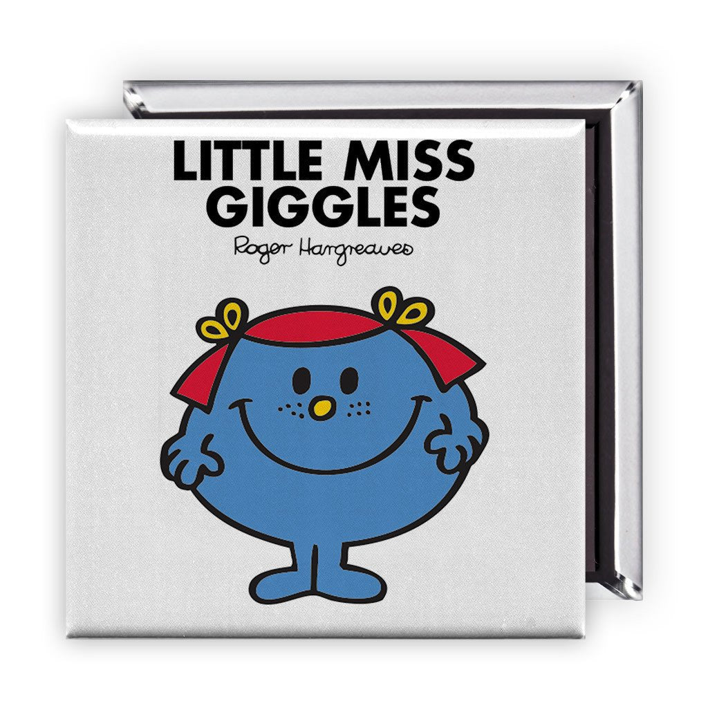 Little Miss Giggles Square Magnet - Friends & Fans