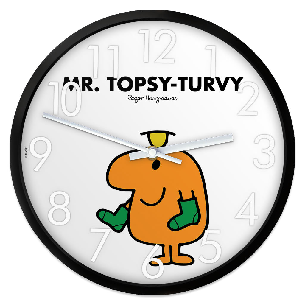 Mr Topsy Turvy Personalised Clock 