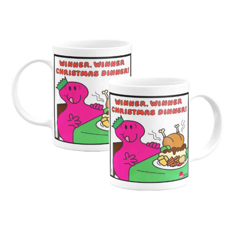 Mr. Greedy Winner Dinner - Mr. Men Christmas Mug in Collaboratio