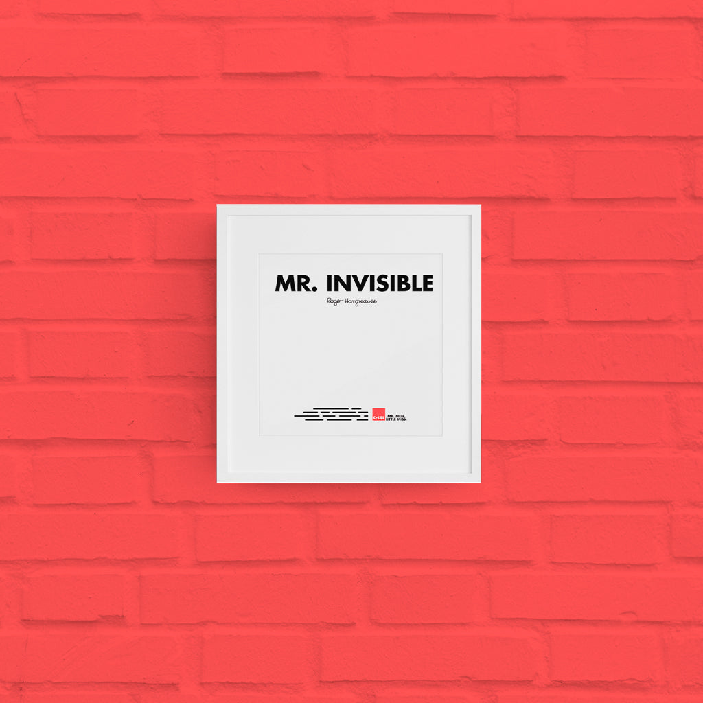 Mr. Invisible Keyhole Art Print - Classic Design for Mr Men and