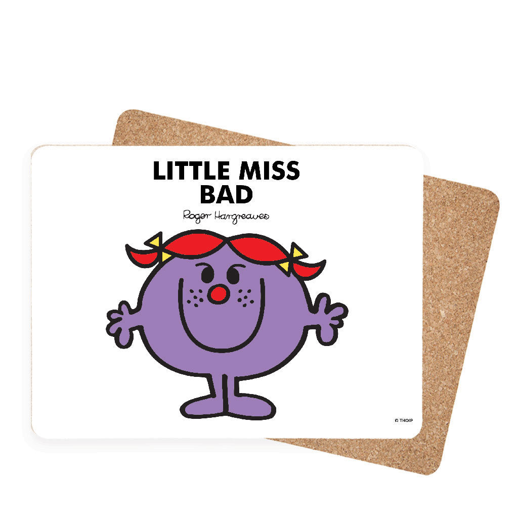 Personalised Little Miss Bad Cork Placemat