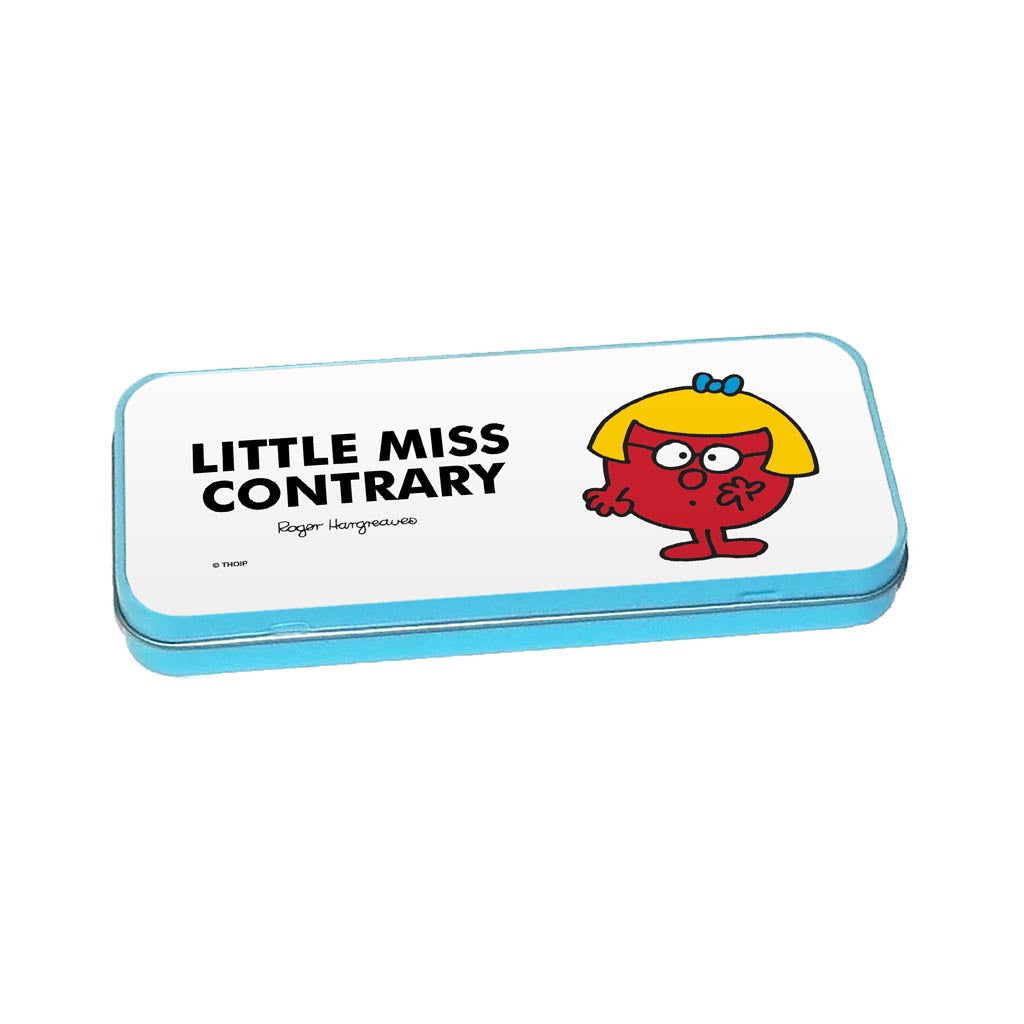 Personalised Little Miss Contrary Pencil Case Tin