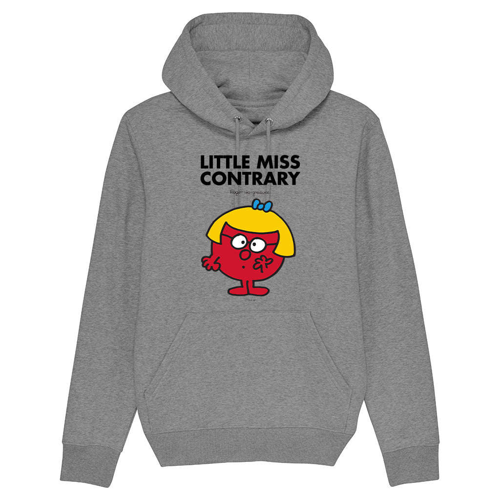 Little Miss Contrary Organic Hoodie - Fun Gift for Birthdays