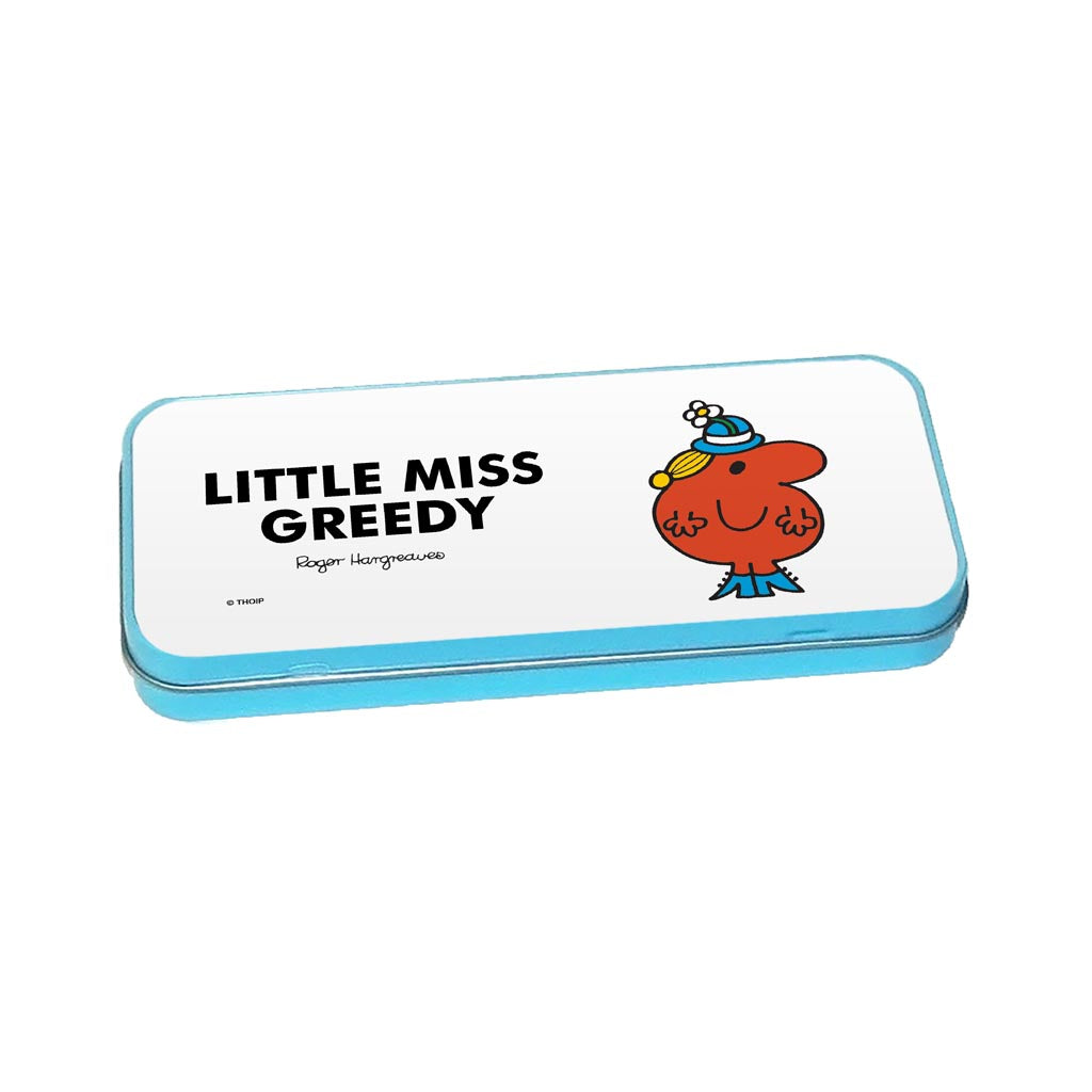Little Miss Greedy Pencil Case Tin - Cute Gift for Girls