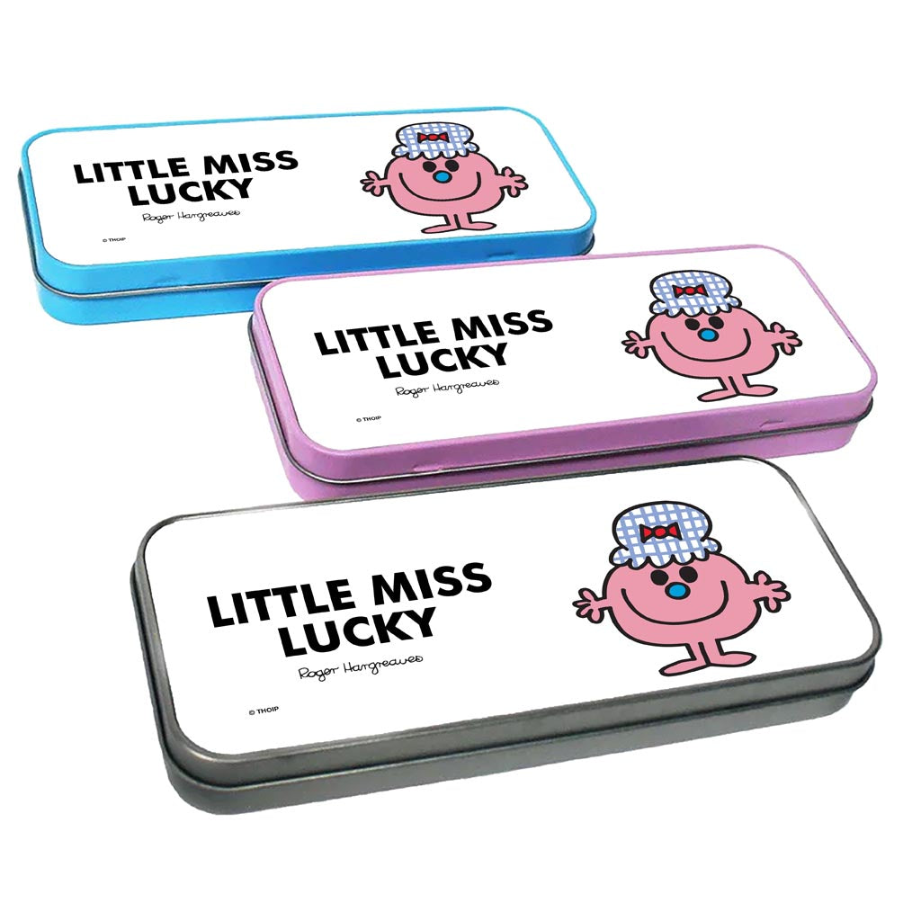 Little Miss Lucky Pencil Case Tin - Fun Nostalgic Gift for Fans