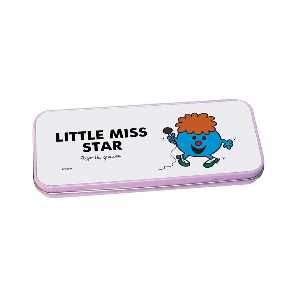 Little Miss Star Pencil Case Tin - Fun Nostalgic Gift for Fans o