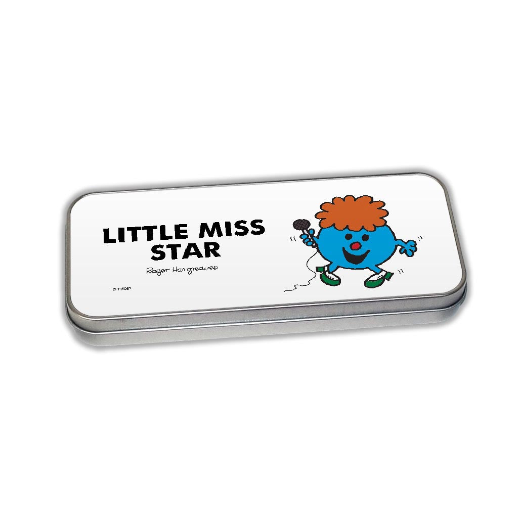 Little Miss Star Pencil Case Tin - Fun Nostalgic Gift for Fans o