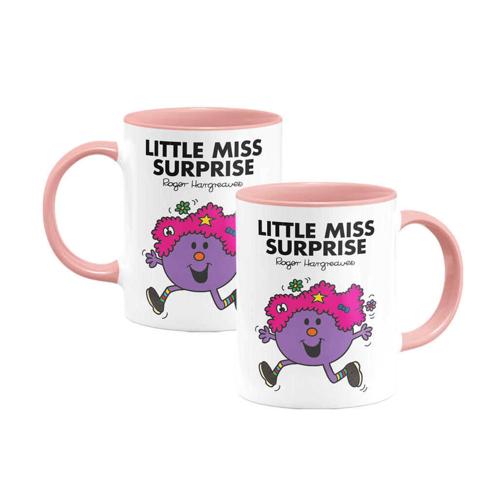 Personalised Little Miss Surprise Large Porcelain Colour Handle Mug