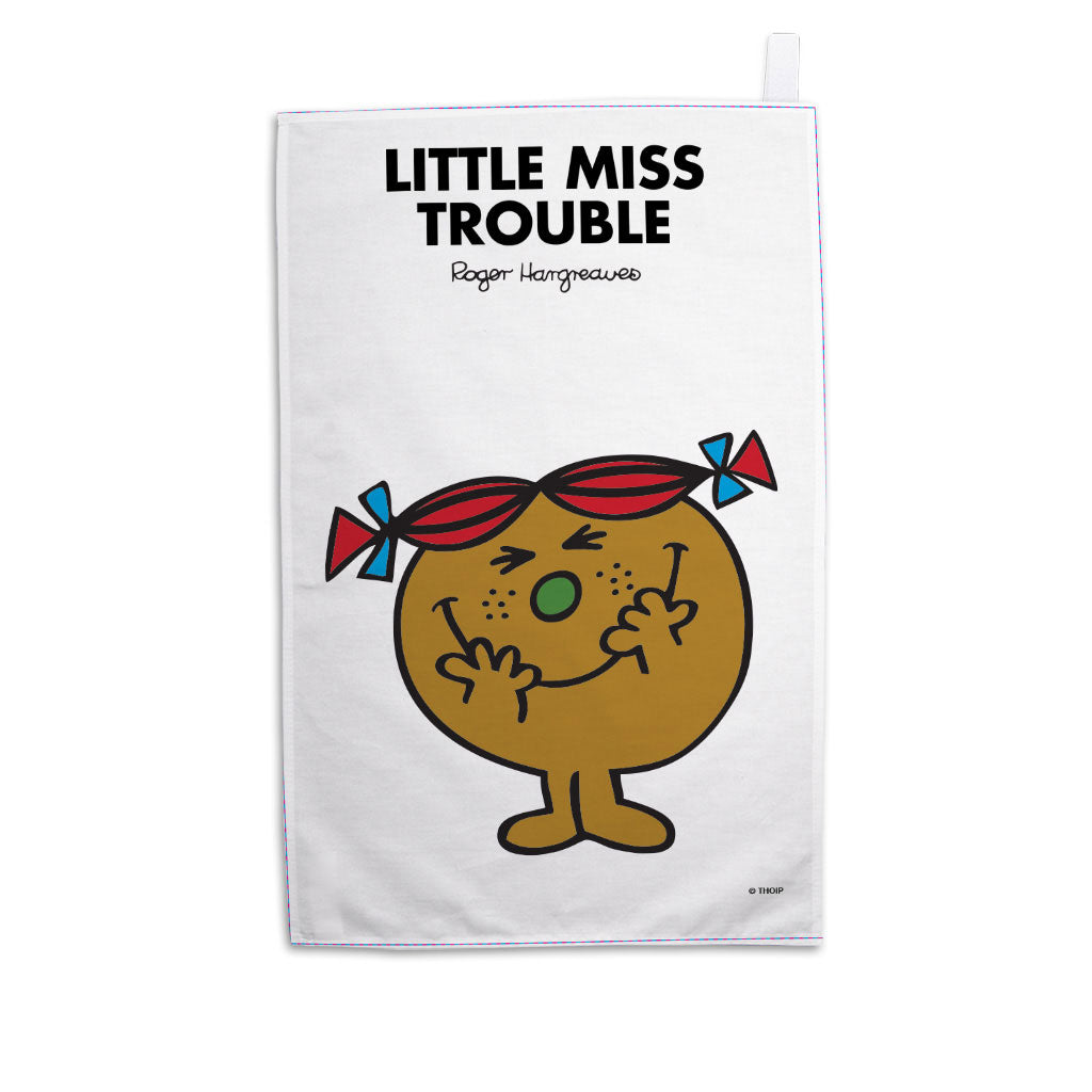 Personalised Little Miss Trouble Tea Towel