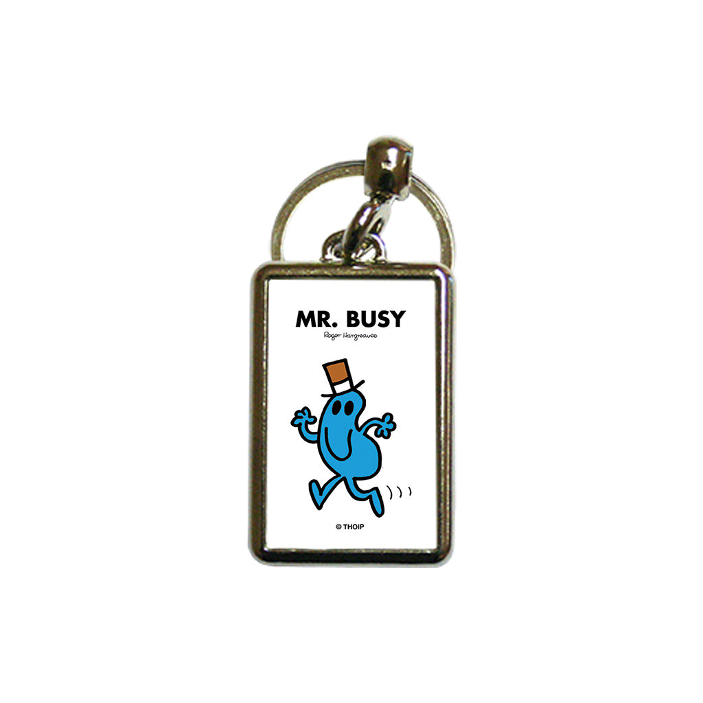 Personalised Mr Busy Metal Keyring