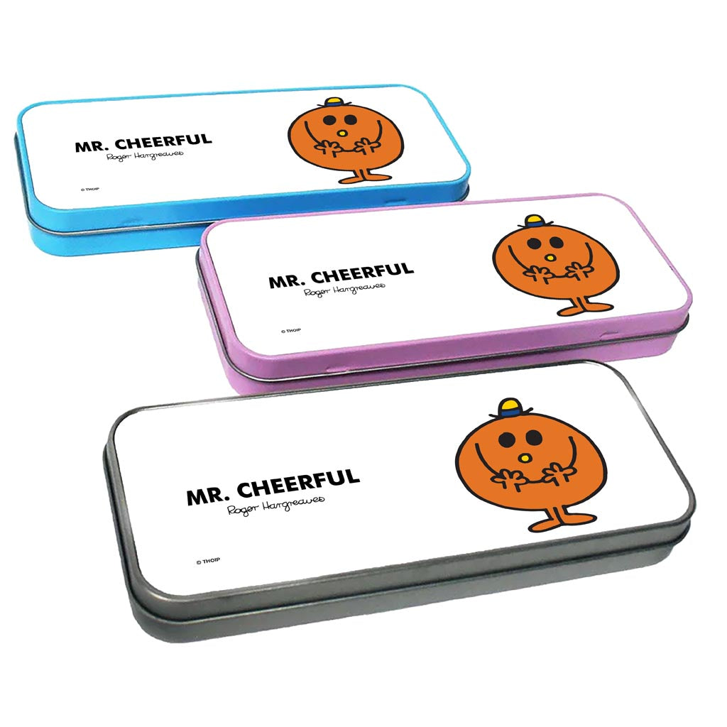 Mr. Cheerful Pencil Case Tin - Licensed Merchandise for Collecto