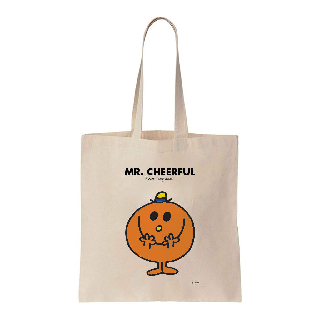 Personalised Mr Cheerful Long Handled Tote Bag
