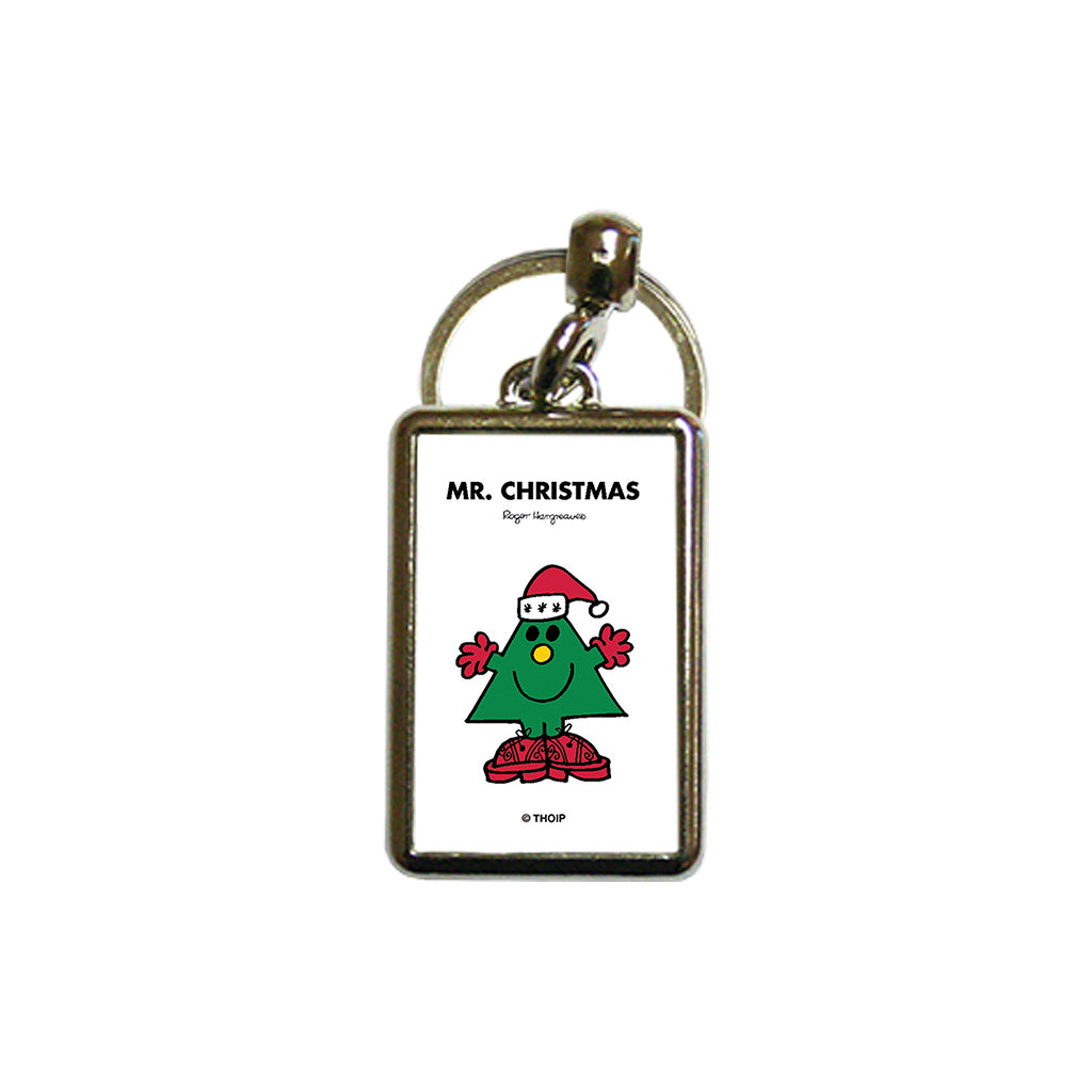 Personalised Mr Christmas Metal Keyring