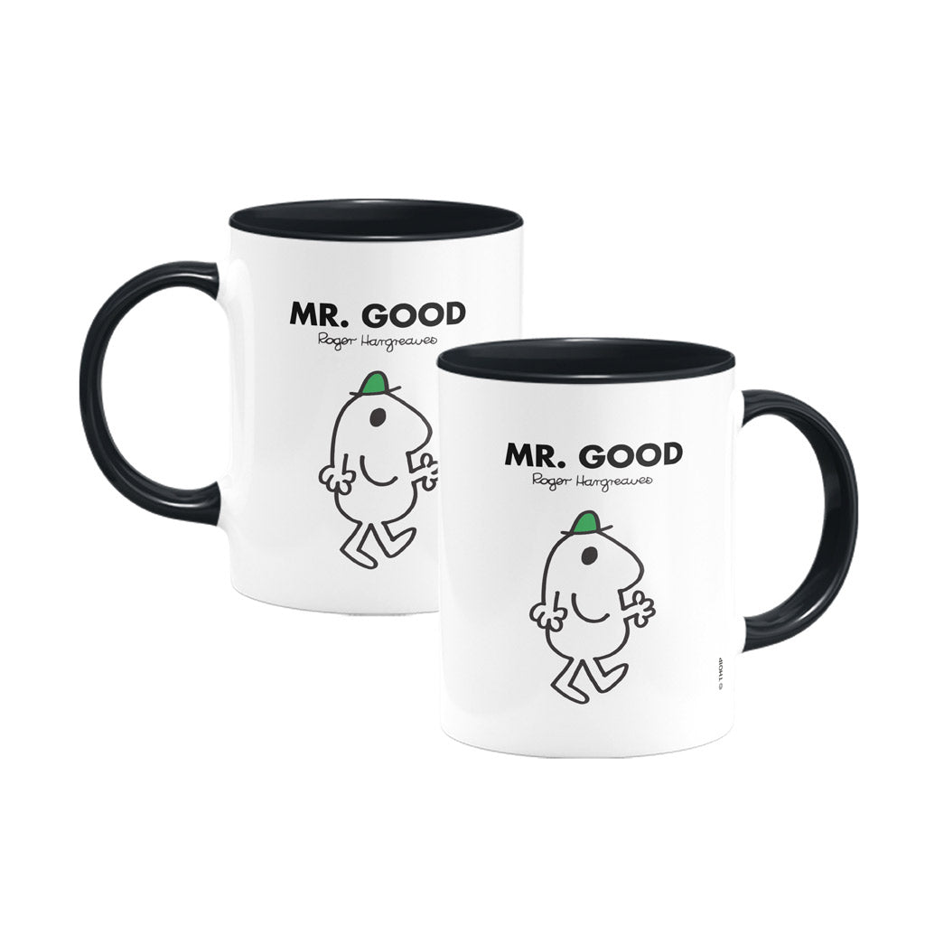 Mr. Good Large Porcelain Colour Handle Mug - Fun Gift for Birthd