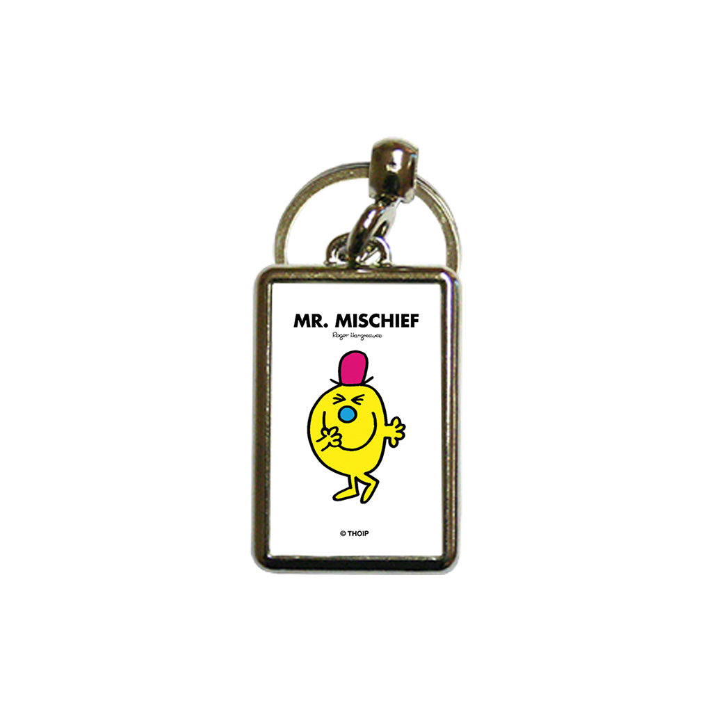 Personalised Mr Mischief Metal Keyring