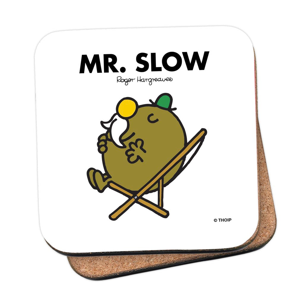Mr. Slow Cork Coaster - Fun Nostalgic Gift for Fans of Mr Men