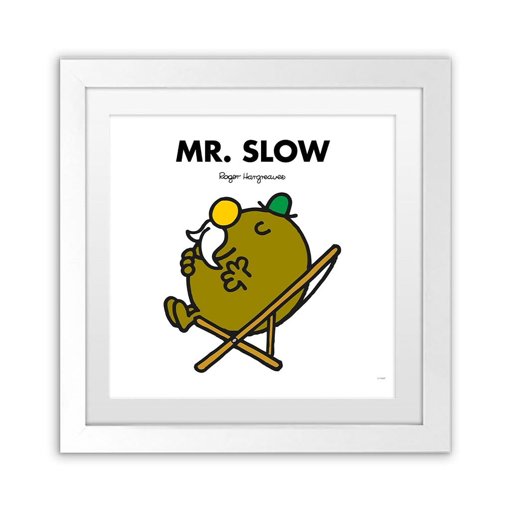 Mr. Slow White Art Print - Cheerful Gift for Friends & Fans
