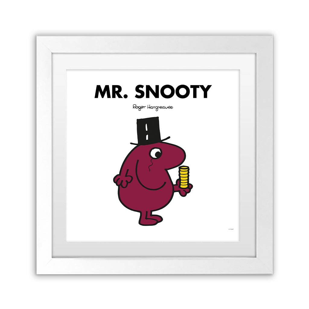 Mr. Snooty White Art Print - Bright Gift for Teachers