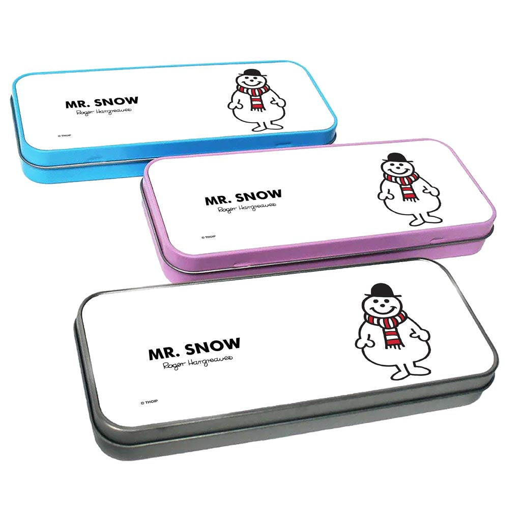 Mr. Snow Pencil Case Tin - Cheerful Gift for Friends & Fans