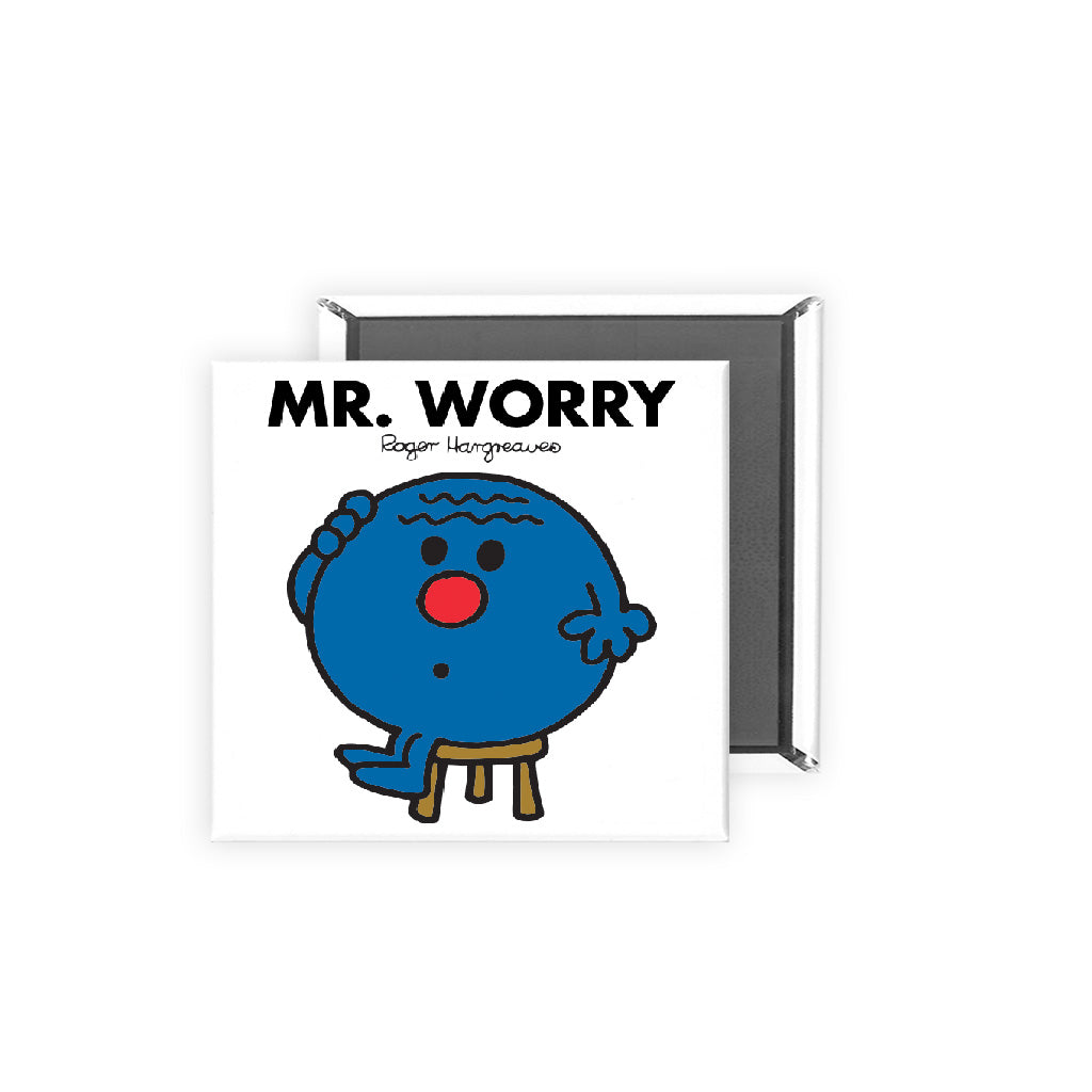 Personalised Mr Worry Square Magnet