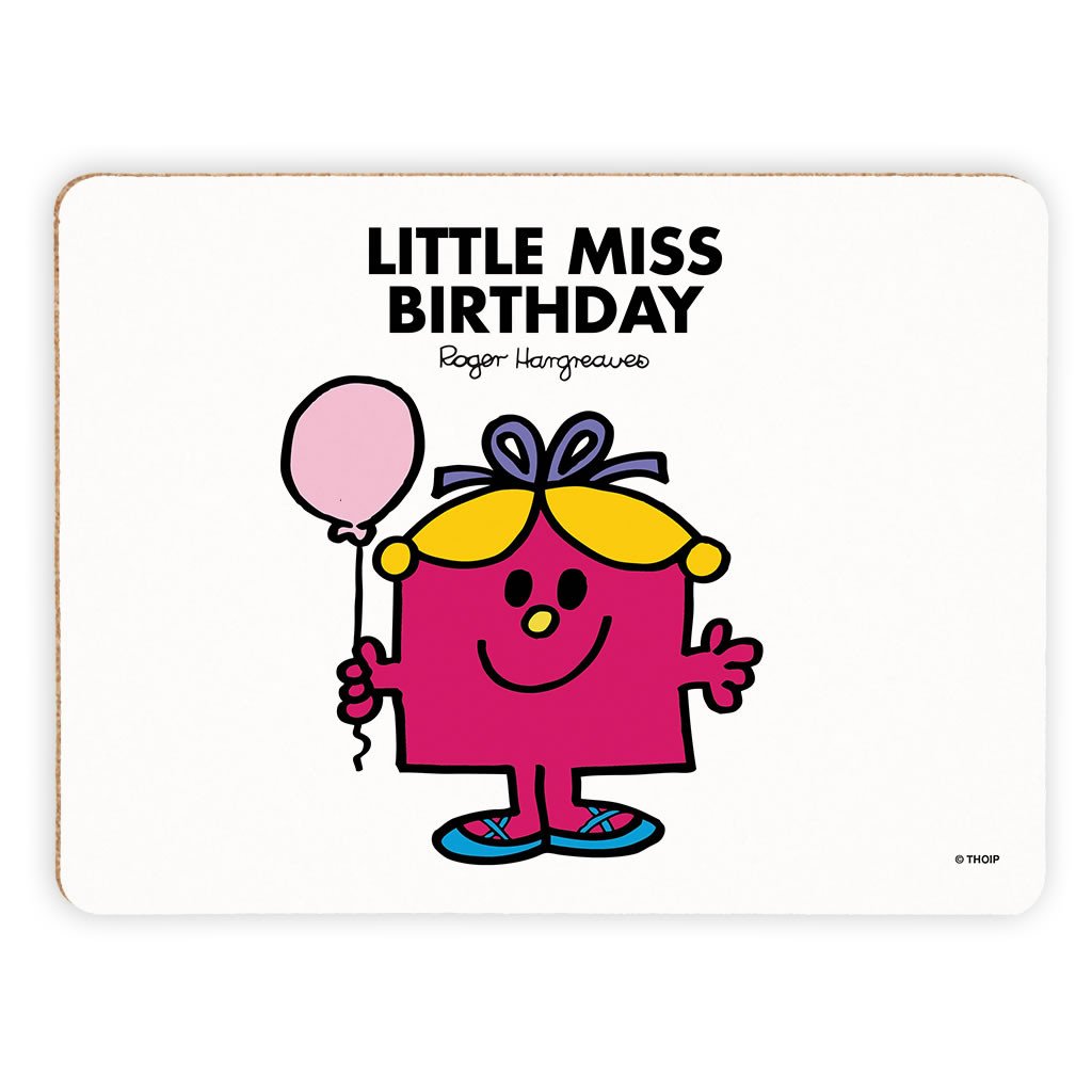 Little Miss Birthday Cork Placemat - Retro Collectible for Fans