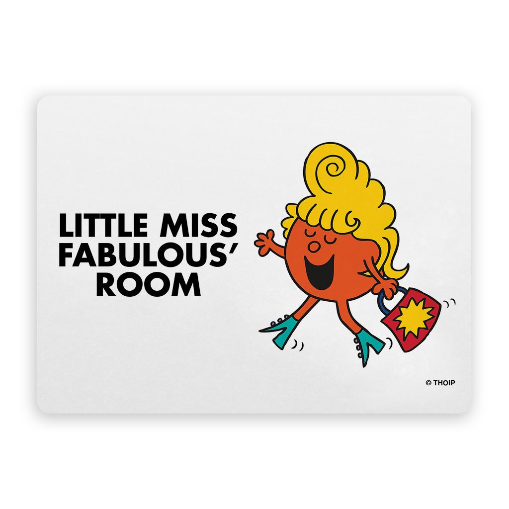 Personalised Little Miss Fabulous Door Plaque