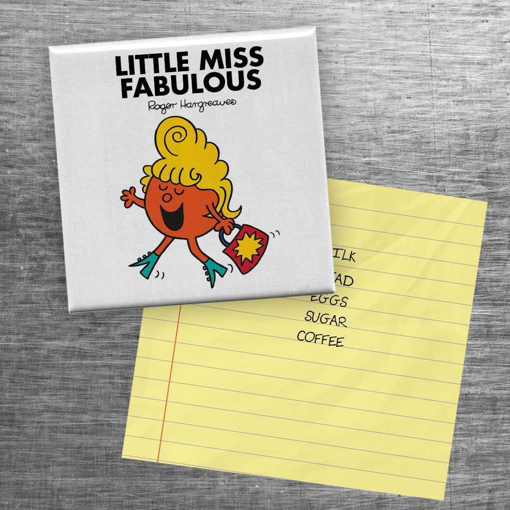 Little Miss Fabulous Square Magnet - Classic Design for Mr Men a