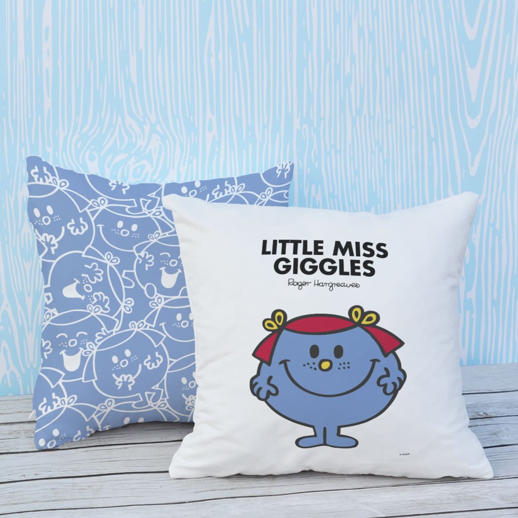Personalised Little Miss Giggles Micro Fibre Cushion
