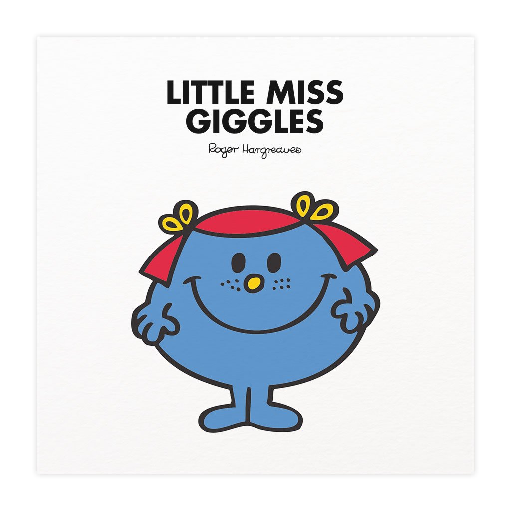 Little Miss Giggles White Art Print - Friends & Mr Men Fans