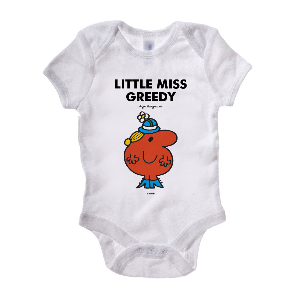 Little Miss Greedy Baby Grow - Classic Design for Mr Men and Lit