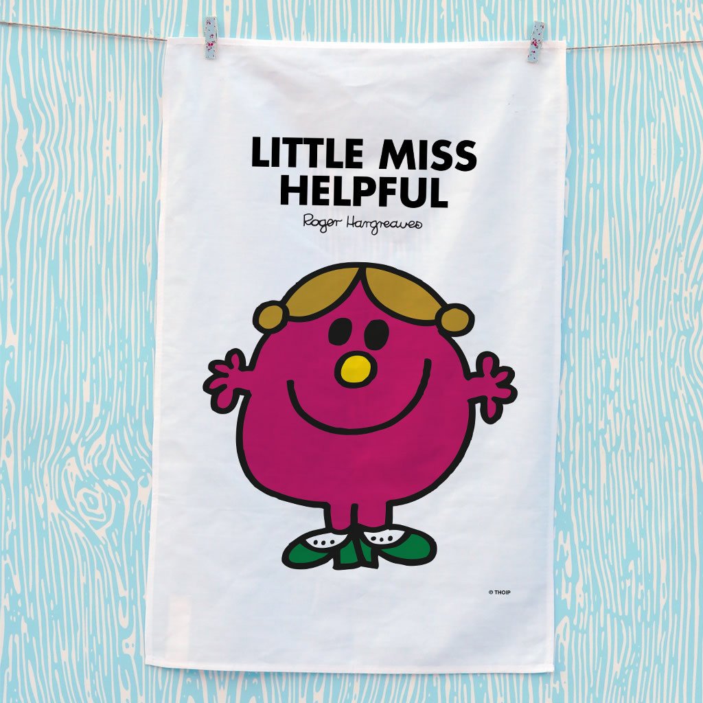 Personalised Little Miss Helpful Tea Towel