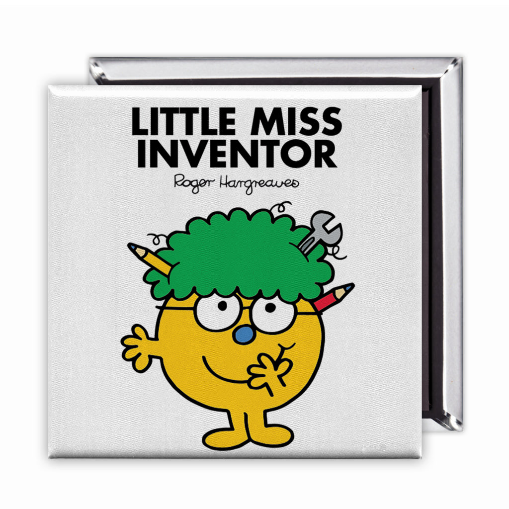Personalised Little Miss Inventor4 Square Magnet