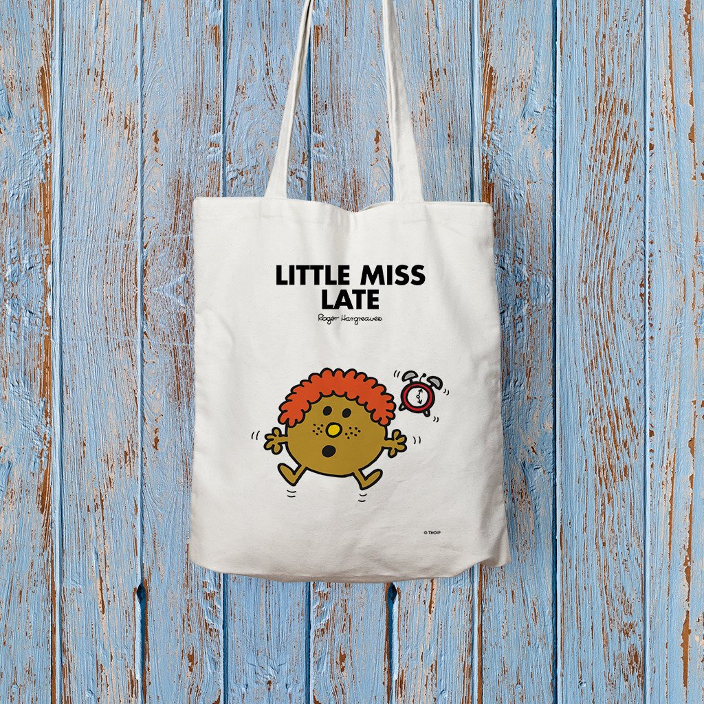 Personalised Little Miss Late Long Handled Tote Bag