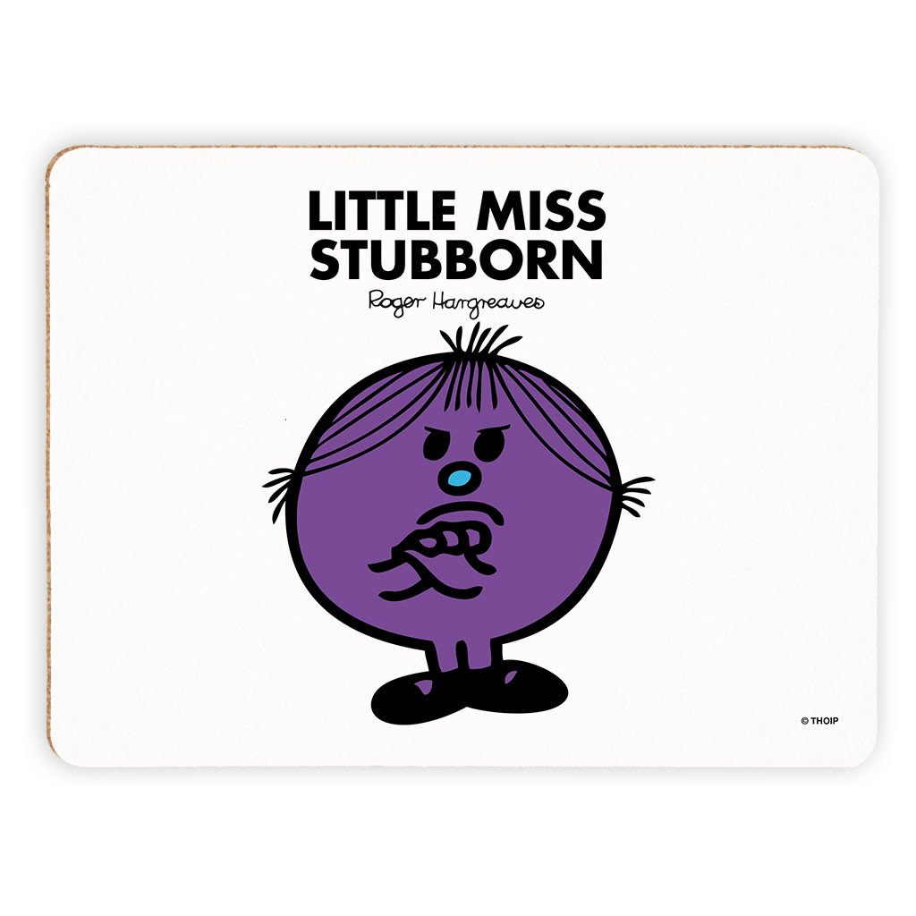 Personalised Little Miss Stubborn Cork Placemat