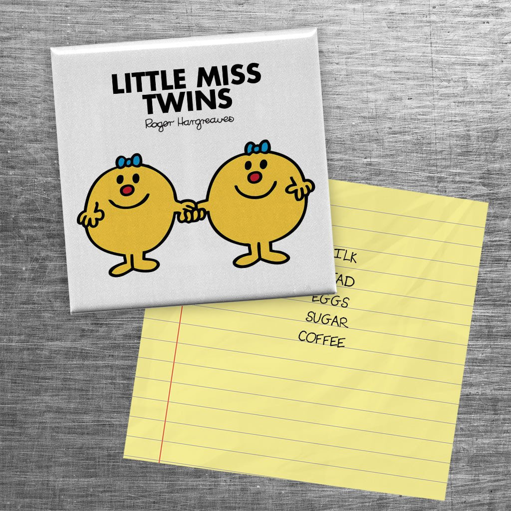 Little Miss Twins Square Magnet - Classic Design for Mr Men and