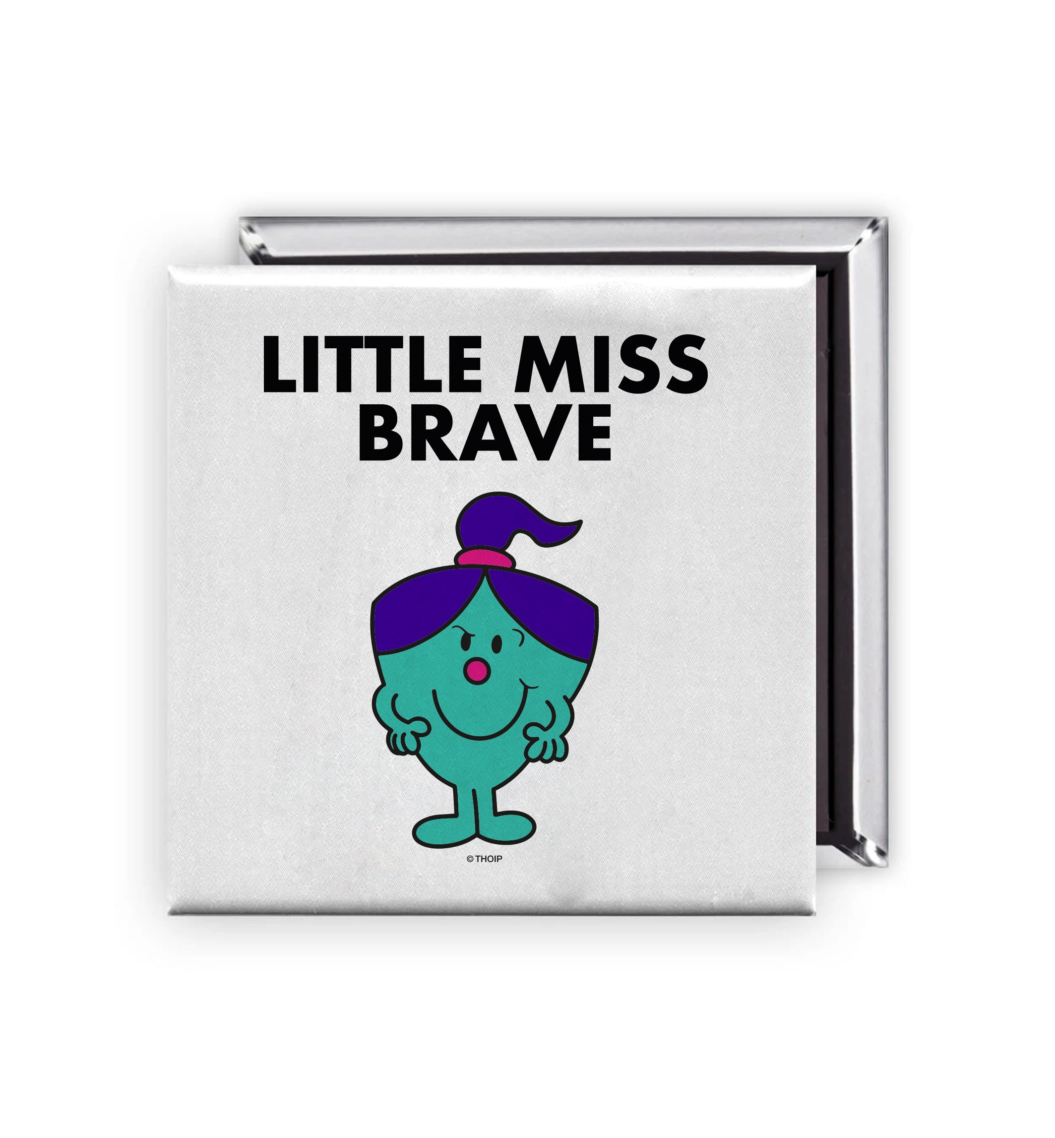 Personalised Little Miss Brave Square Magnet