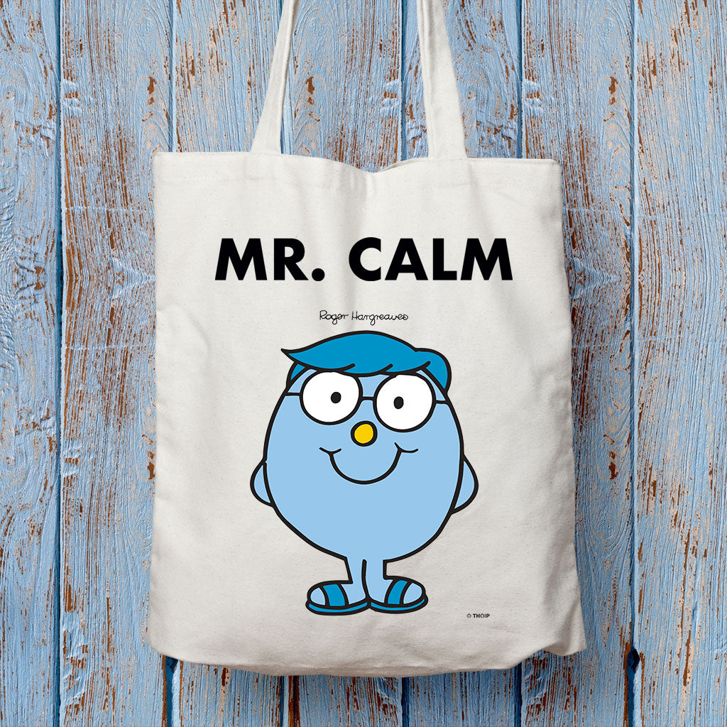 Mr. Calm Long Handled Tote Bag - Cheerful Gift for Friends & Fan