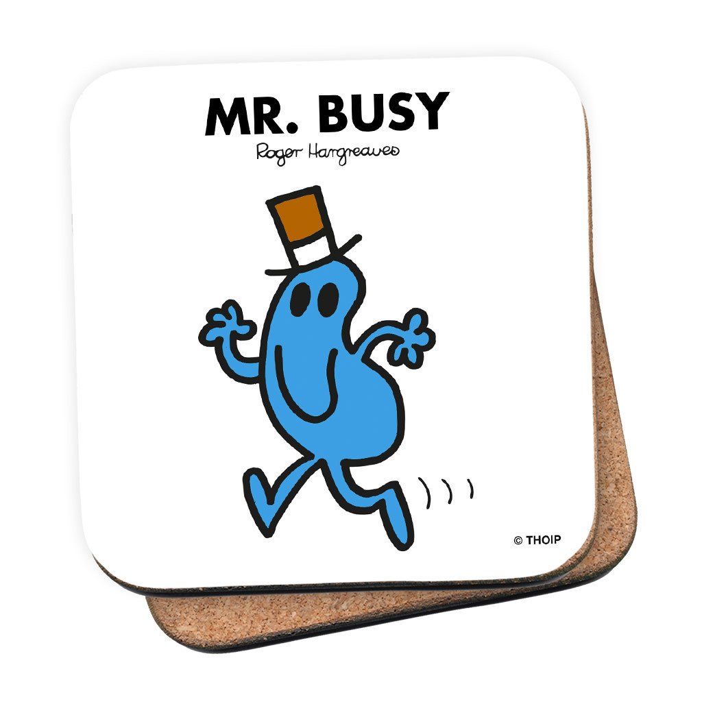 Personalised Mr. Busy Cork Coaster