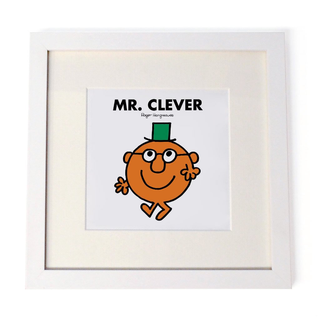 Personalised Mr. Clever White Framed Print