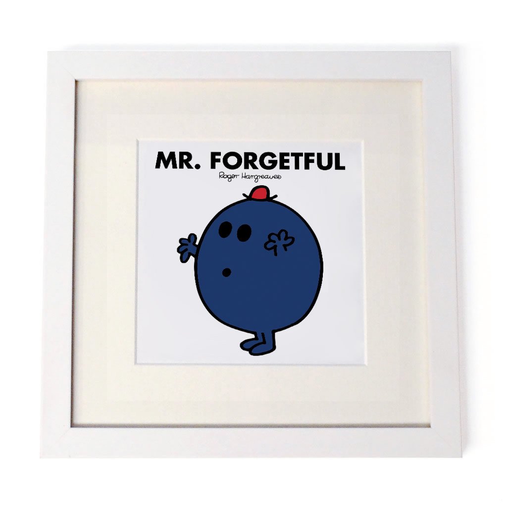 Mr. Forgetful White Art Print - Bright Gift for Teachers