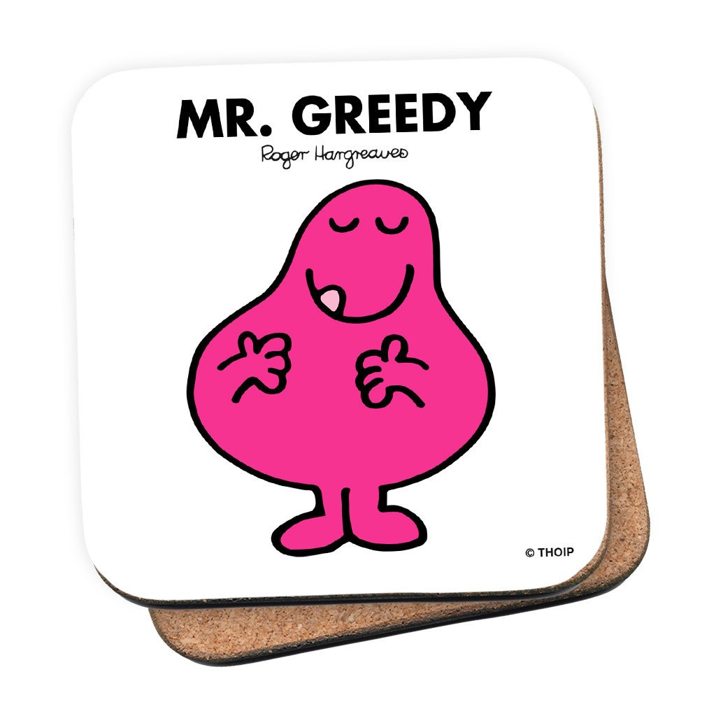 Mr. Greedy Cork Coaster - Official Nostalgic Gift Idea