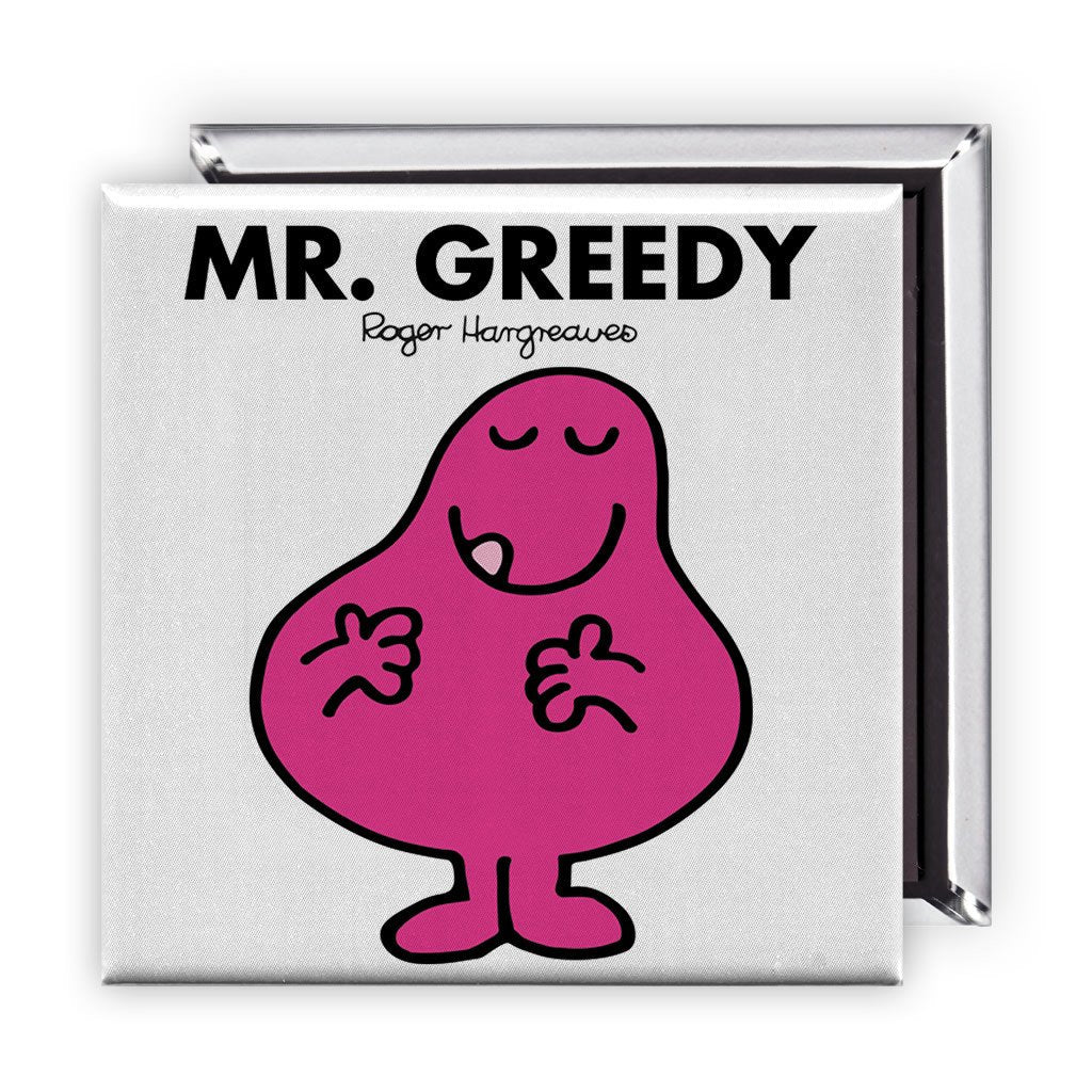 Mr. Greedy Square Magnet - Cute Gift for Girls