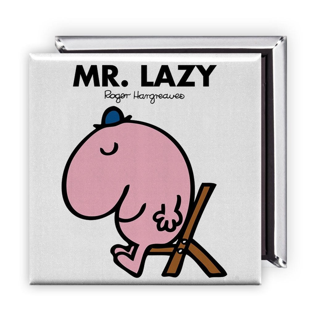 Mr. Lazy Square Magnet - Classic Design for Mr Men and Little Mi