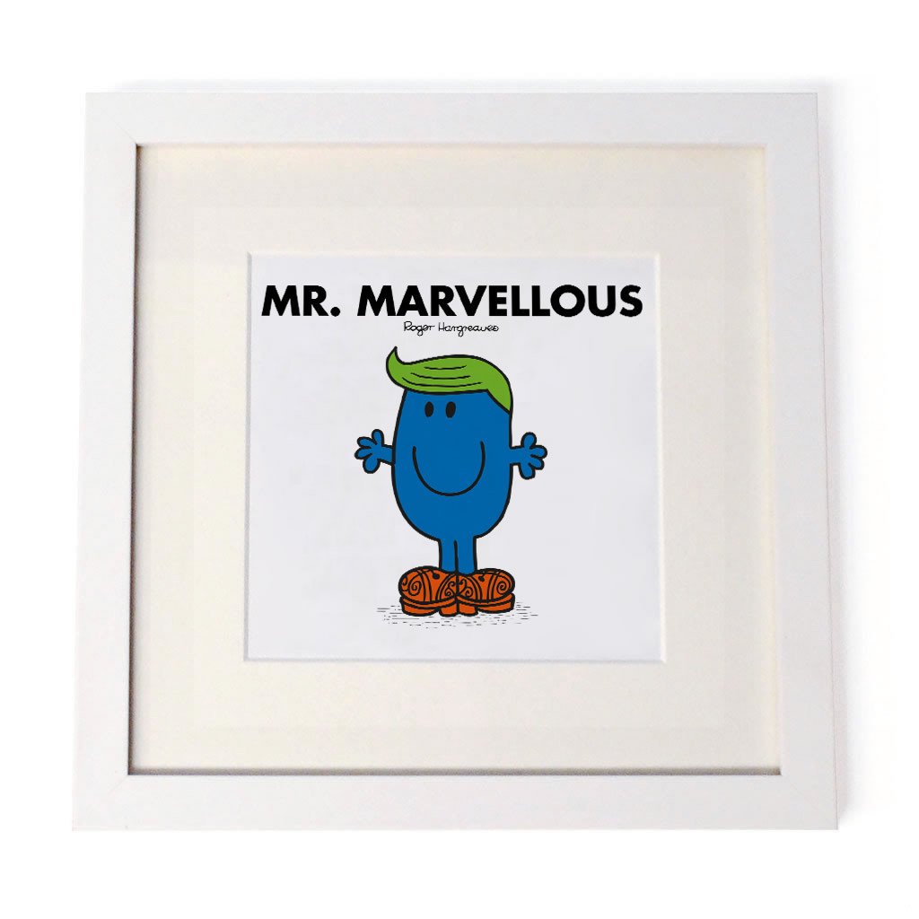 Personalised Mr. Marvellous White Framed Print