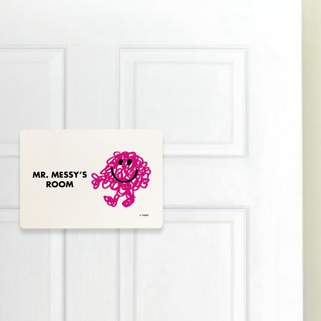 Mr. Messy Door Plaque - Cute Gift for Girls
