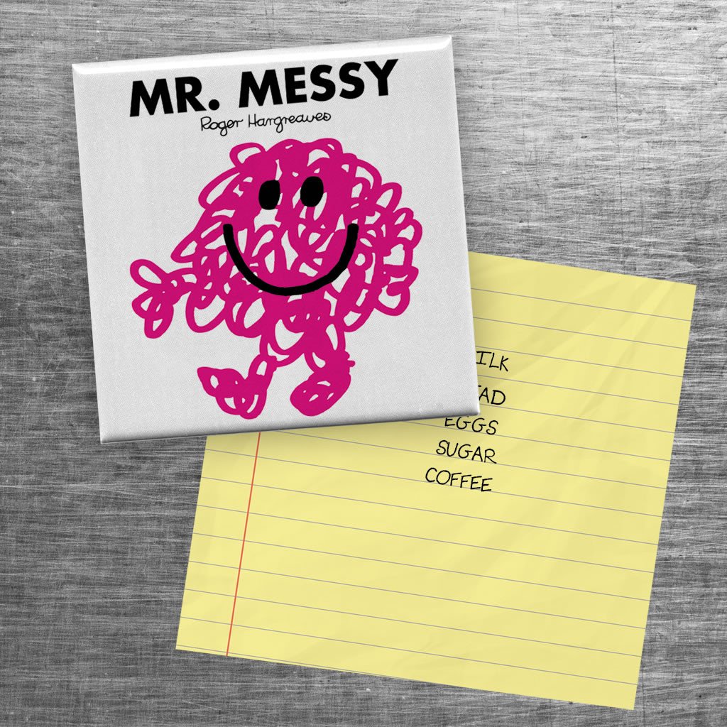 Mr. Messy Square Magnet - Licensed Merchandise for Collectors