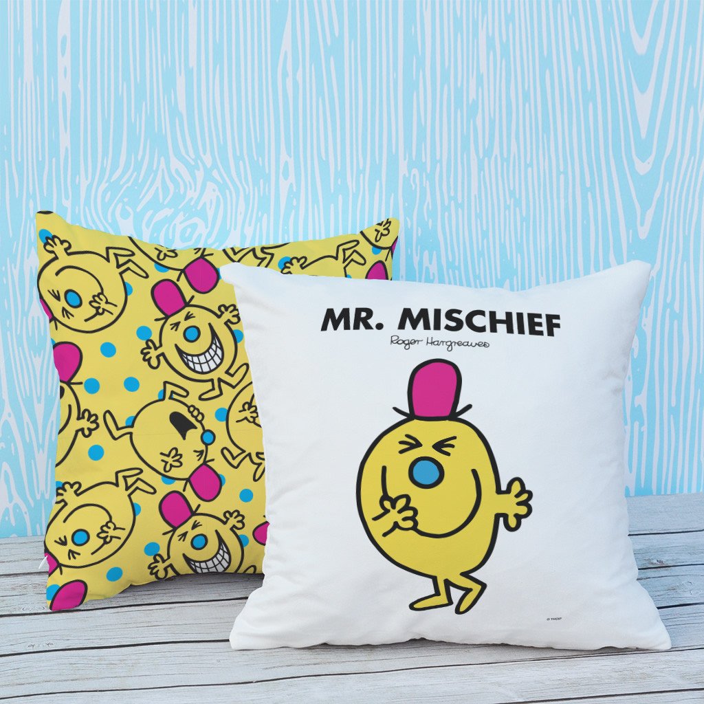 Mr. Mischief Micro Fibre Cushion - Bright Gift for Teachers